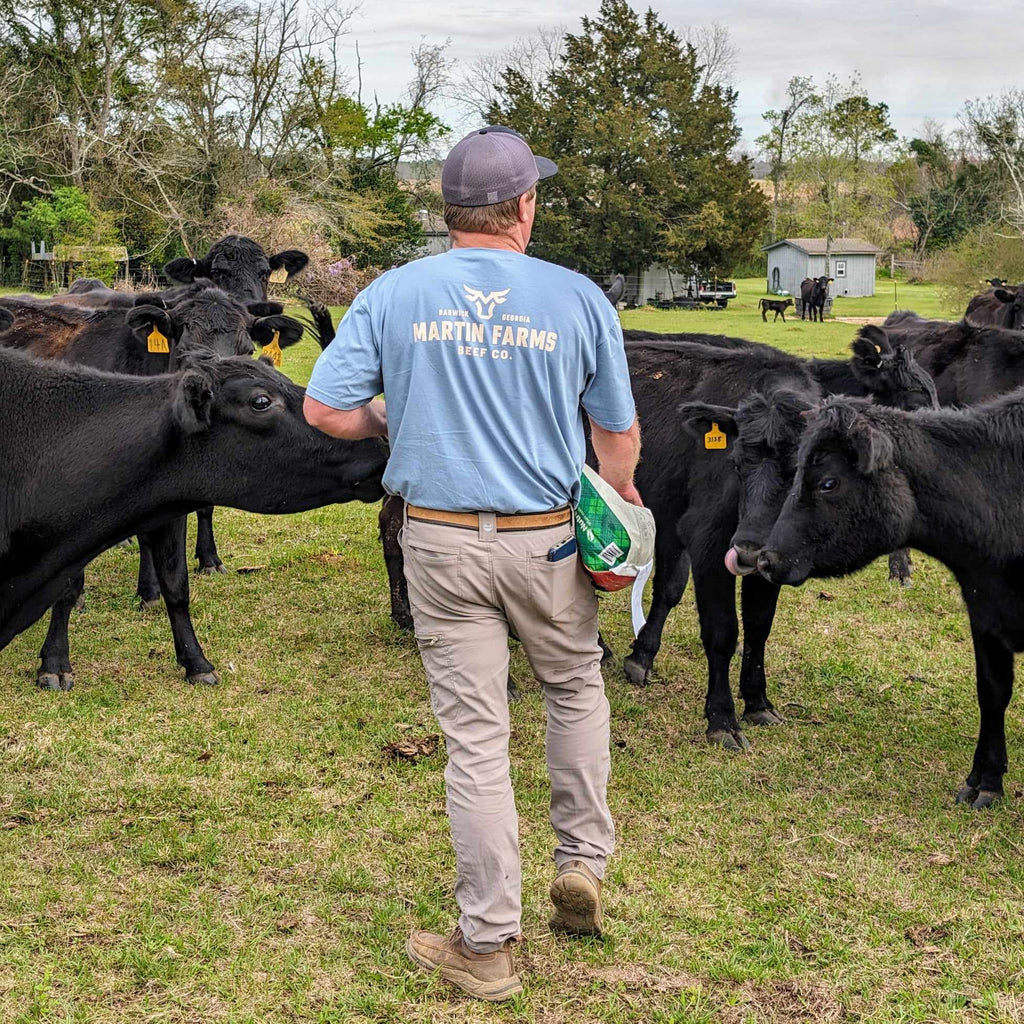 Light Blue Logo Tee – Martin Farms Beef Co.